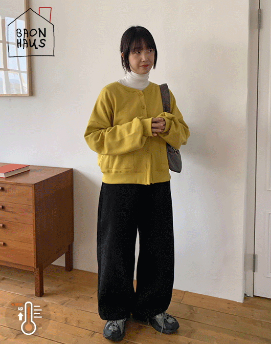 바온 [9천장돌파][BAONHOUSE] Colin cotton round cardigan (5color) - 위시버킷