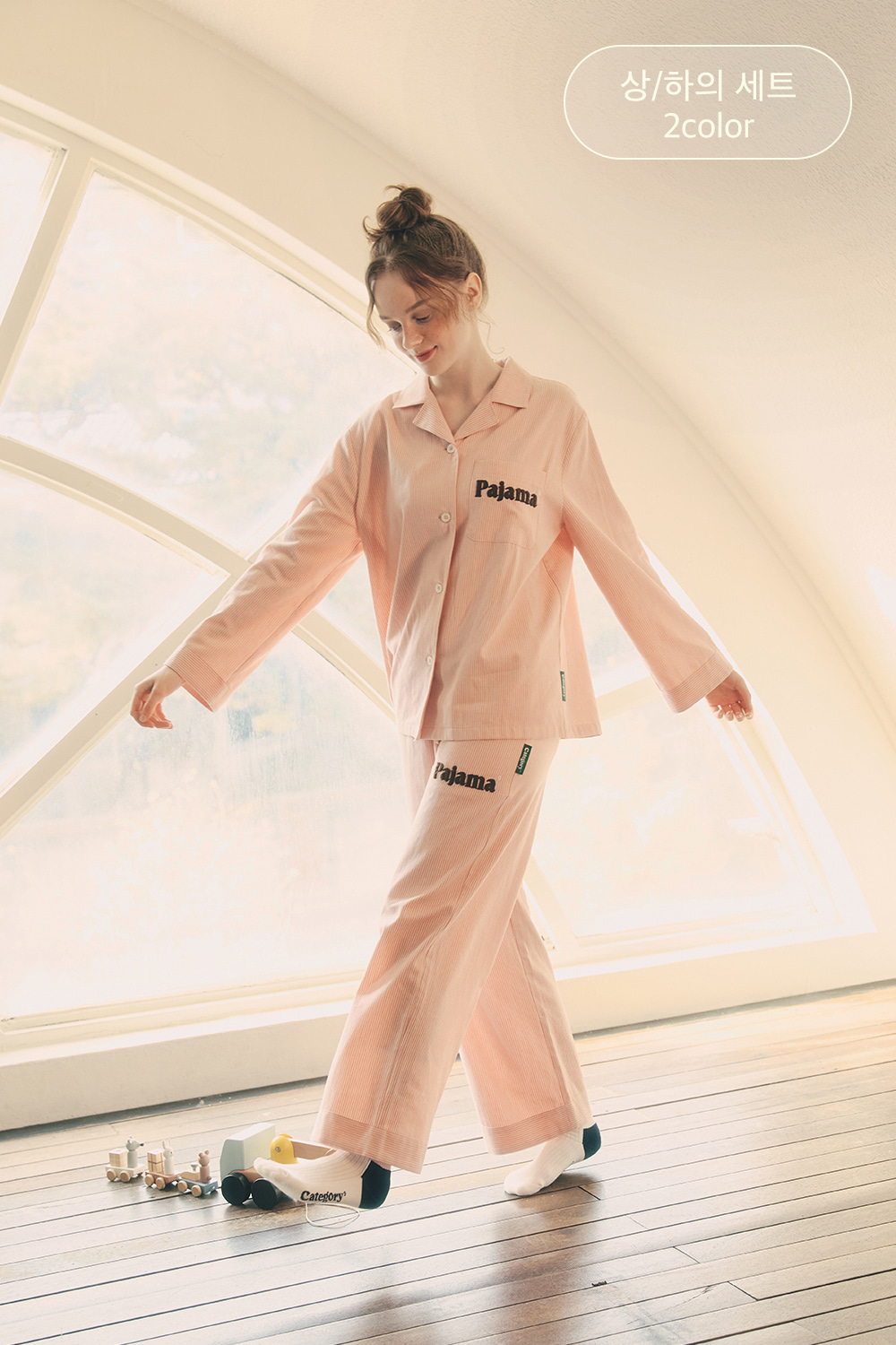 카테고리9 [세트상품] PAJAMA SET UP_2color - 위시버킷