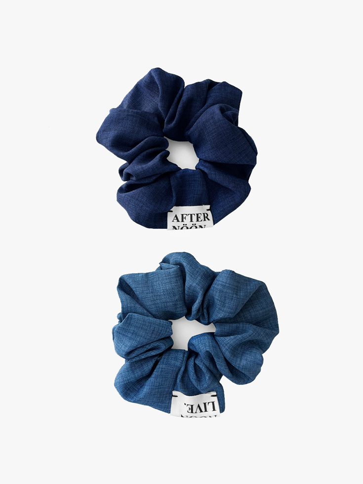애프터눈 라이브 Afternoonlive Denim Scrunchie (2C) - 위시버킷