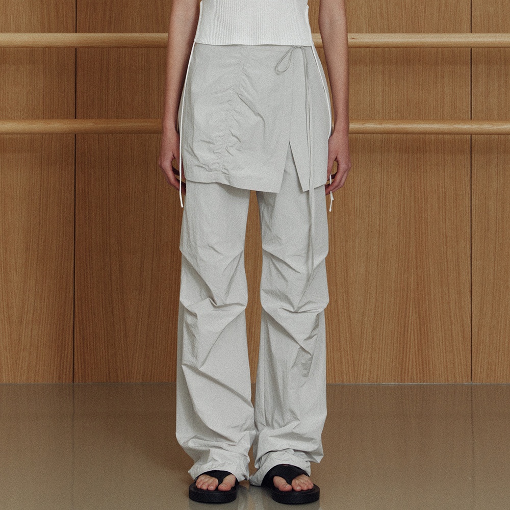 르 skirt layered pants (light gray) - 위시버킷