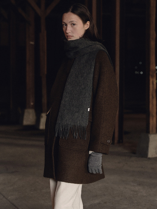 lenil Ricos Winter Basic Muffler (Charcoal) - 위시버킷