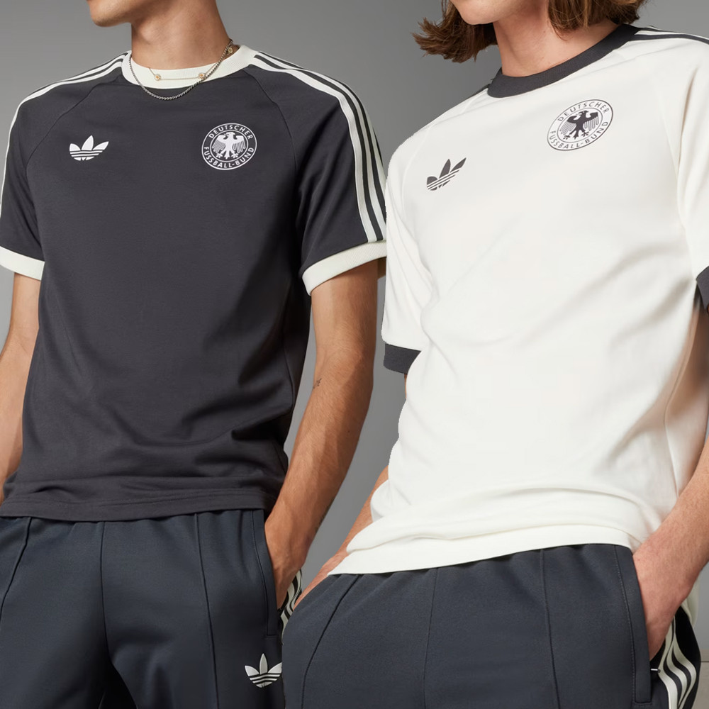 아디다스 아디다스 아디컬러 독일 클래식 풋볼 져지 삼선 반팔 티셔츠 IU2103 IU2102 - 위시버킷