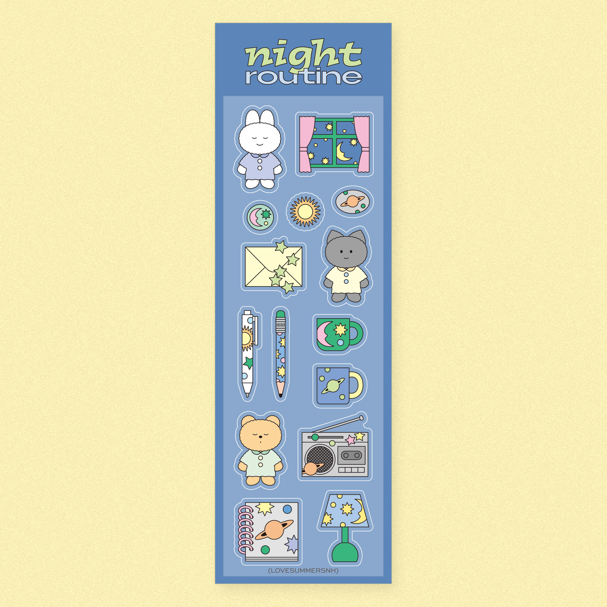 에스앤에이치 [snh] night routine sticker - 위시버킷