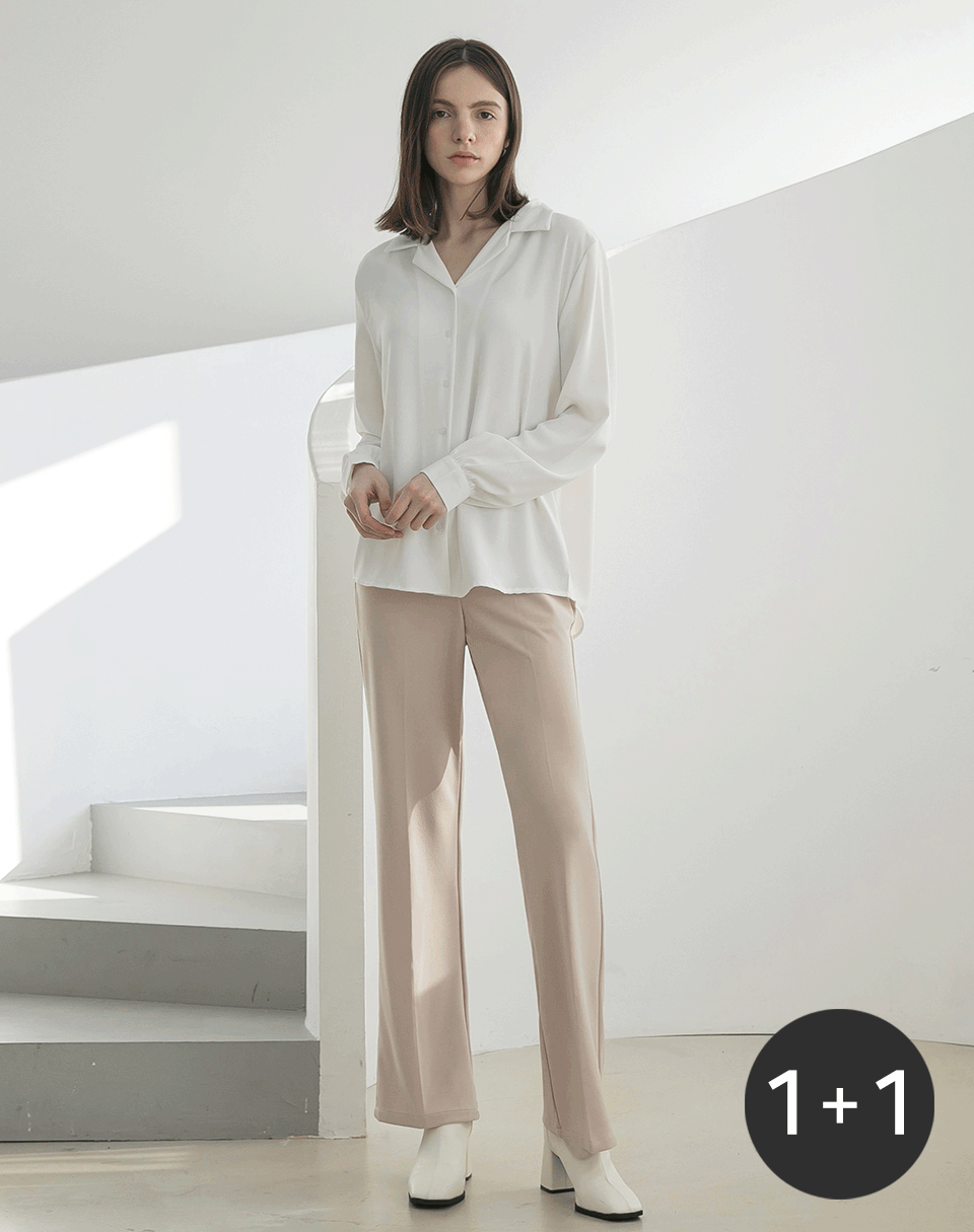 쇼핀 [1+1] 2type 벨키 하이웨스트 슬랙스 - 위시버킷