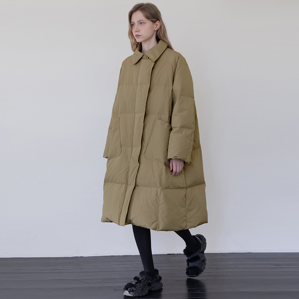 제이마크뉴욕 [주말특가]Oversized duck down long padding - Olive beige - 위시버킷