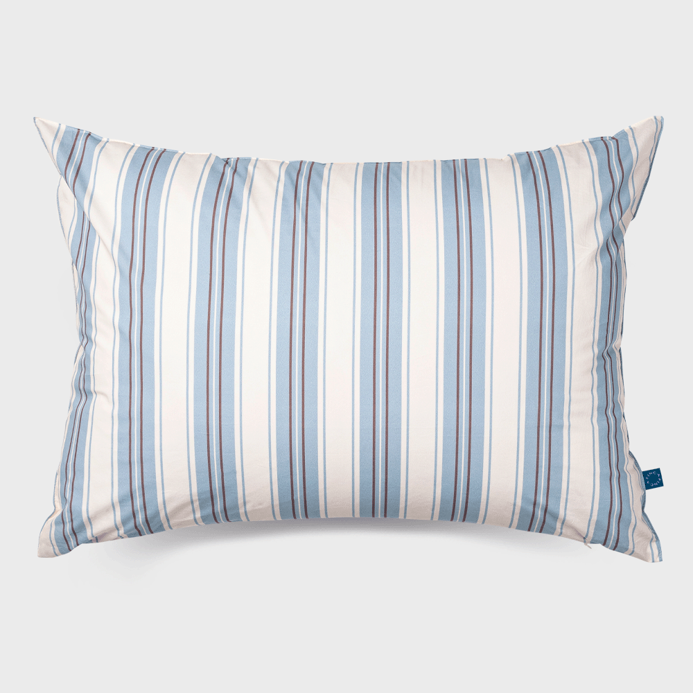 핀카 [29CM 단독]파우더 블루 스트라이프 베개커버 50X70 2material - 위시버킷