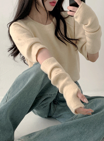 미니포에 위브knit + 워머set (3color) - 위시버킷