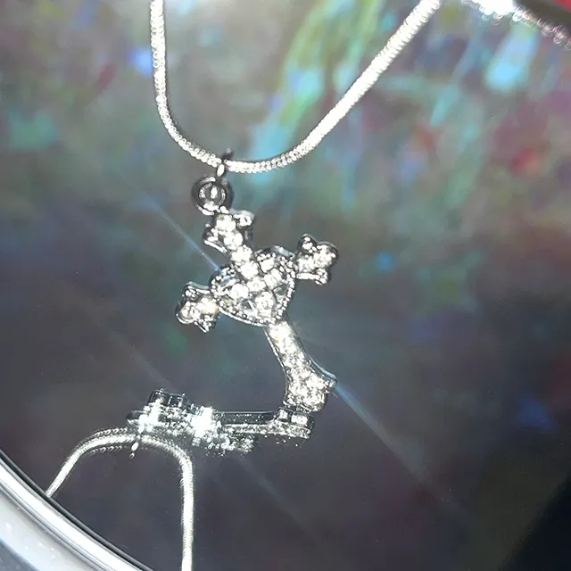 아샤 Seraphic Cross 세라픽 크로스 큐빅 하트 십자가 써지컬 목걸이 - 위시버킷