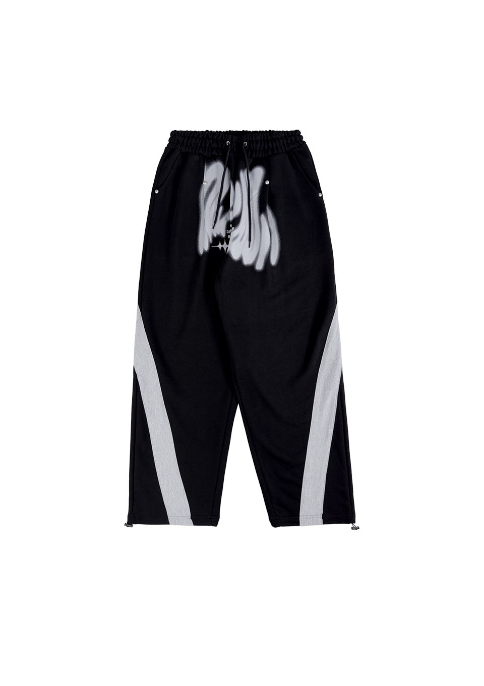홀리넘버세븐 [2ND REORDER] 오버사이즈 힙합 벌룬핏 슬래시 라인 트레이닝 팬츠 블랙Oversized Hip Hop ...