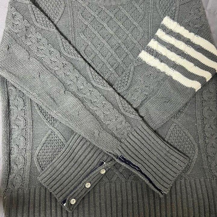 톰브라운 21Fw / 2 size 톰브라운 아란 케이블 니트 그레이 - 위시버킷