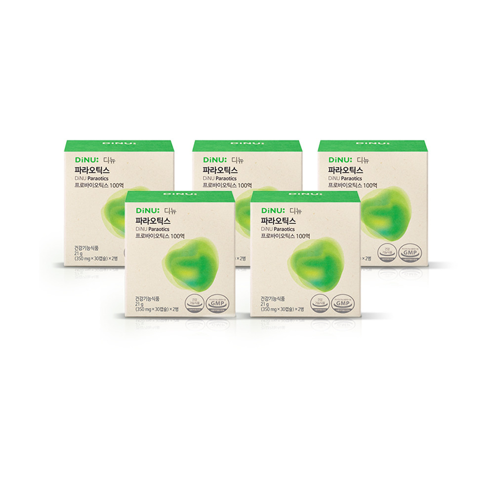디뉴 디뉴 파라오틱스 100억 유산균 파라 프로바이오틱스 (450mg x 60캡슐) 5박스 [원산지:국산(경기도 화성시)] - 위시버킷