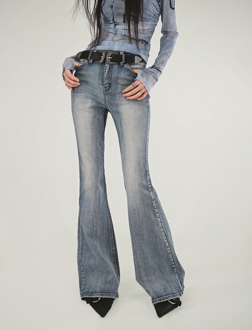 시크윈 시크윈 DEAN SOFT WASHING SLIM FIT LIGHT BLUE BOOTCUT JEANS 딘 소프트 워싱 ...