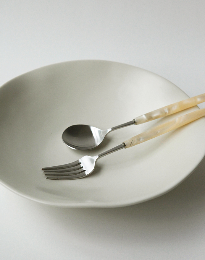 엔알세라믹스 Jade Pattern Dessert Cutlery Set - 위시버킷