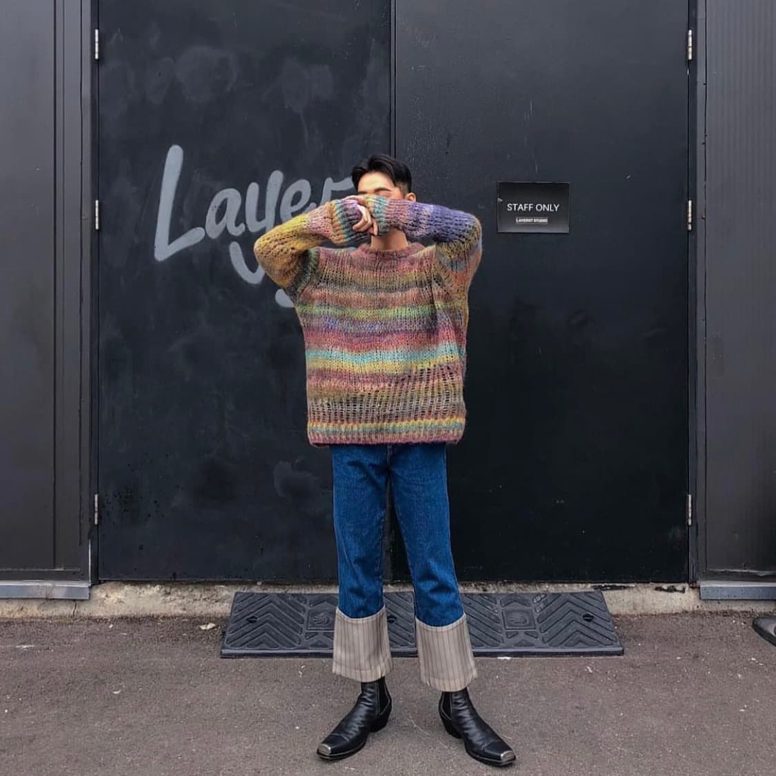 아크네스튜디오 [M] 18FW 아크네 스튜디오 모헤어 니트 스웨터 - 위시버킷