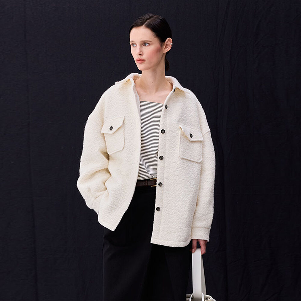 위메농 Wool shearing shirts jacket - 위시버킷