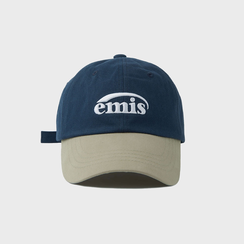 이미스 NEW LOGO MIX BALL CAP-BEIGE/NAVY - 위시버킷