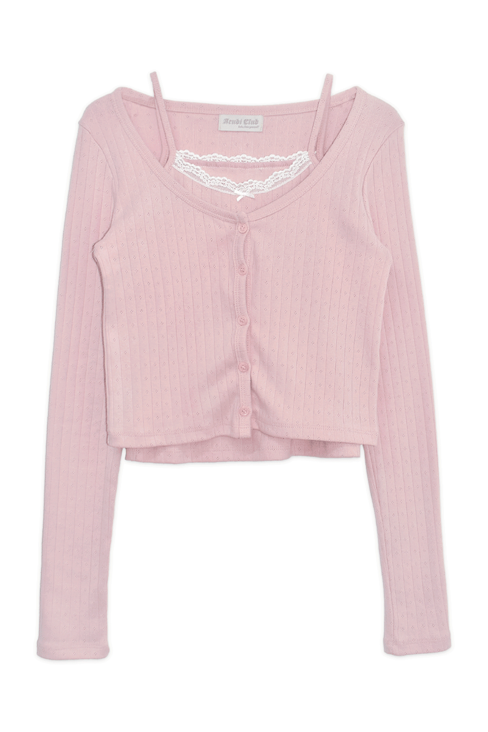 아쿠비클럽 [ACUBI CLUB] punching sleeveless top&cardigan set (3colors) - 위시버킷