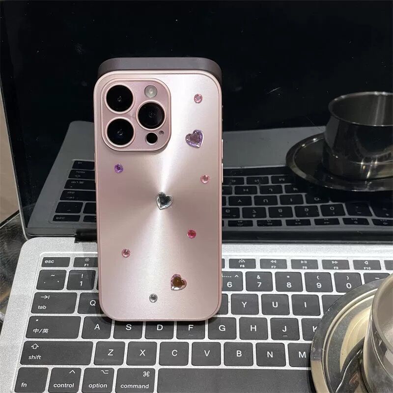 ETOILEE Pink metal jewel sticker iphoneケース スマホケース - 위시버킷