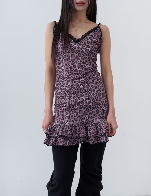 로웨어 pink leopard frill ops - 위시버킷