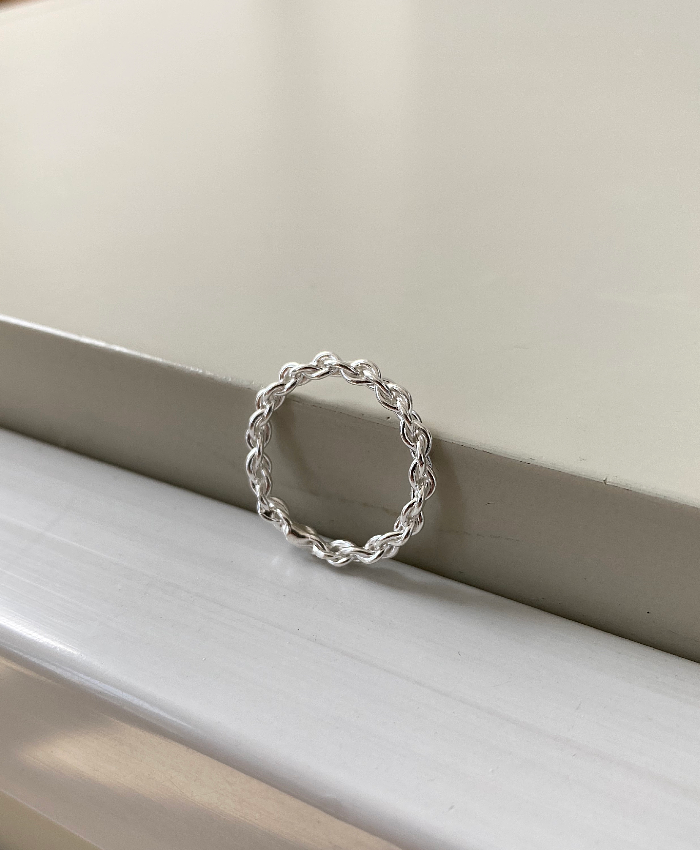 베흐트 [925 silver] Cinq.silver.74 / mini knit ring - 위시버킷