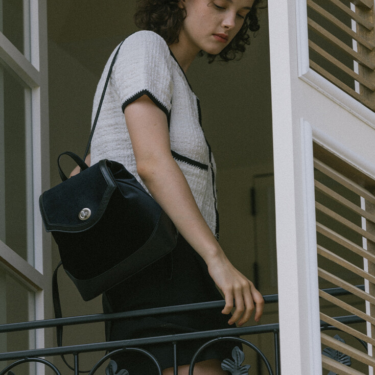 오브히 미뇽 백팩 Mignon Backpack - 벨벳 블랙 - 위시버킷