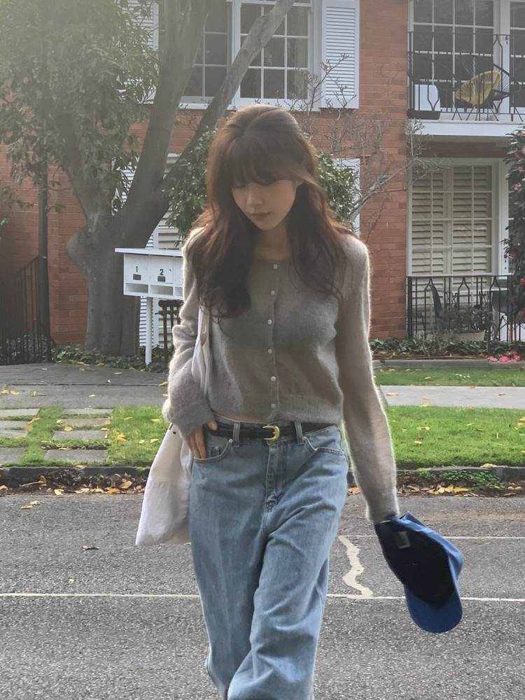 베르가못 (그레이당일) 24FW 베르가못 모헤어 가디건 (3col) 긴팔 니트 CD - 위시버킷