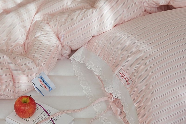 마틸라 NEW리틀슬리피 60수 아사 순면 레이스 차렵이불세트 SS/Q/K 4color - 위시버킷