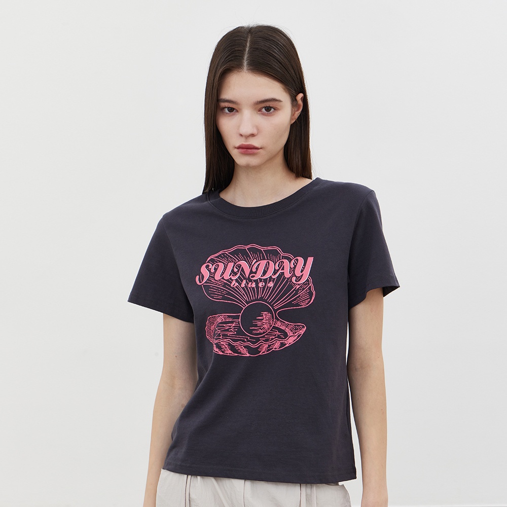 아이토브서울 [조현영, 유정 착용] Pearl oystor T-shirt - 위시버킷