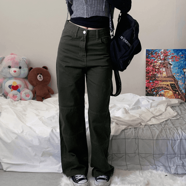 이브닝 [로우웨스트] 실패없는 스트릿 y2k 롱팬츠 (2col) - 위시버킷