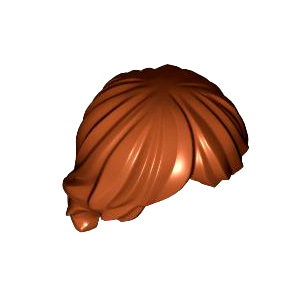 레고 레고 부품 피규어 헤어 다크 오렌지색 Dark Orange Minifigure, Hair Tousled and ...