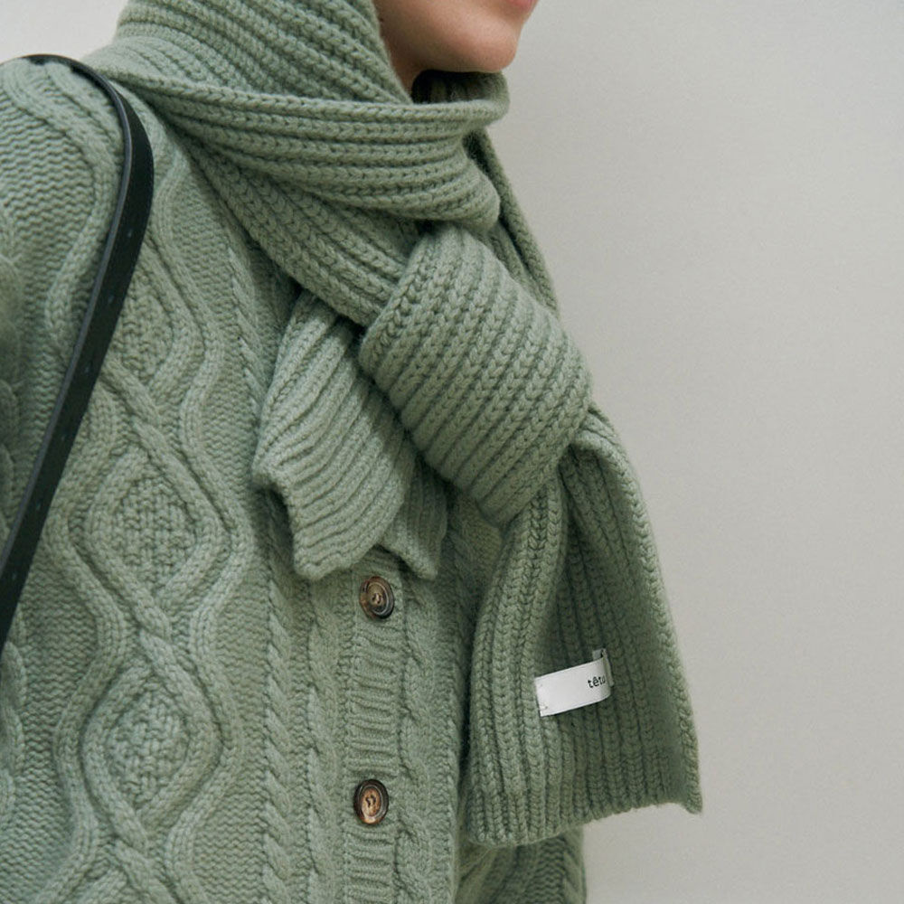 떼뚜 Wool muffler olive - 위시버킷