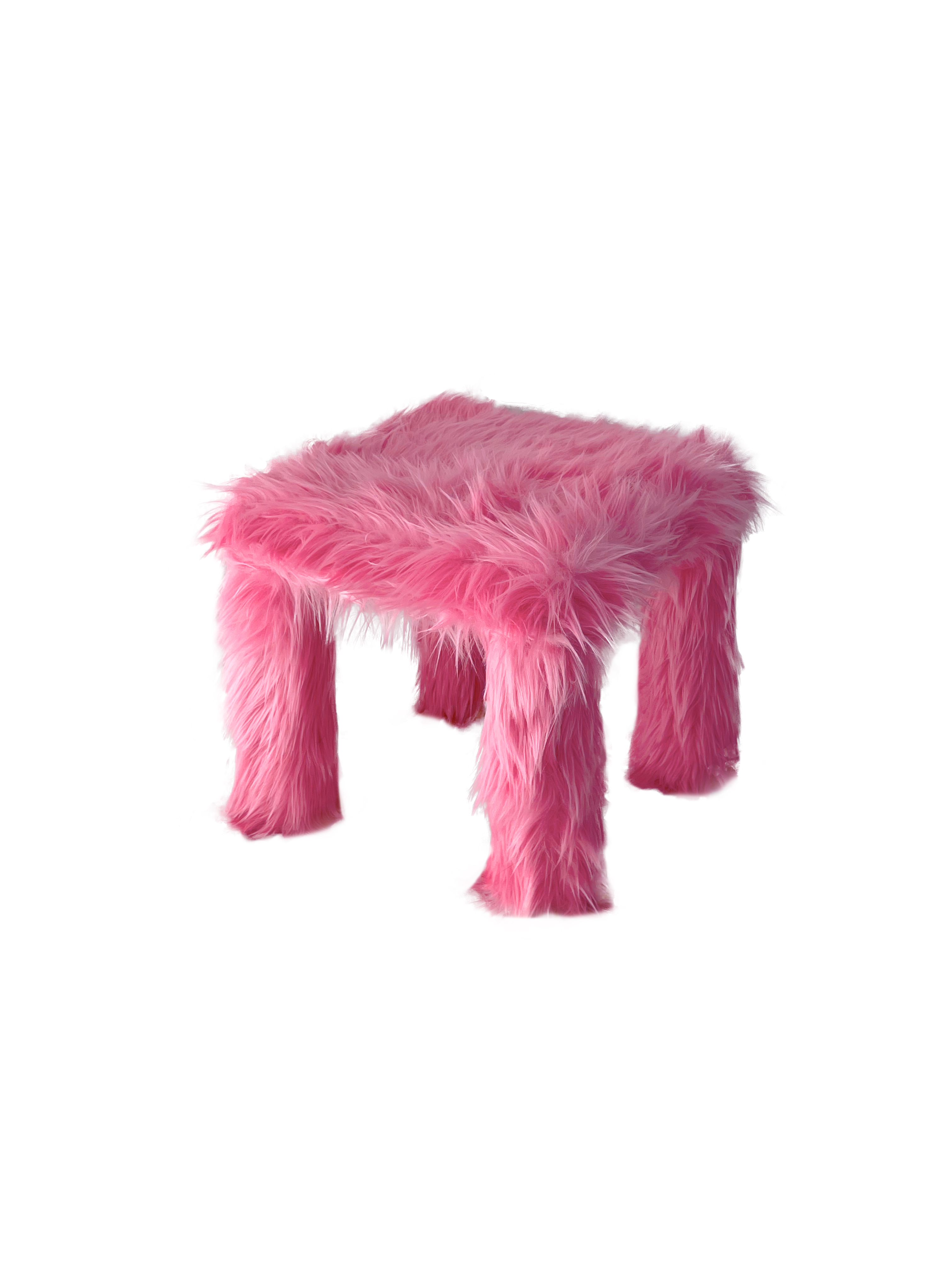 포식스먼스 furry table M (pink) - 위시버킷