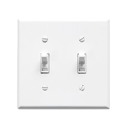 베이거 하드웨어 Toggle switch plate_2구 white(plain) - 위시버킷