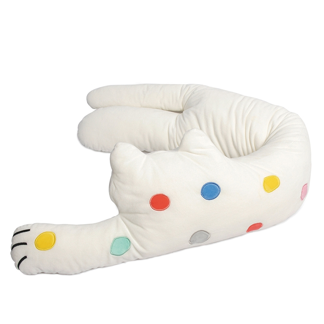 쏠띵즈 Rainbow Meow Cat Cushion 레인보우 고양이 쿠션 - 위시버킷