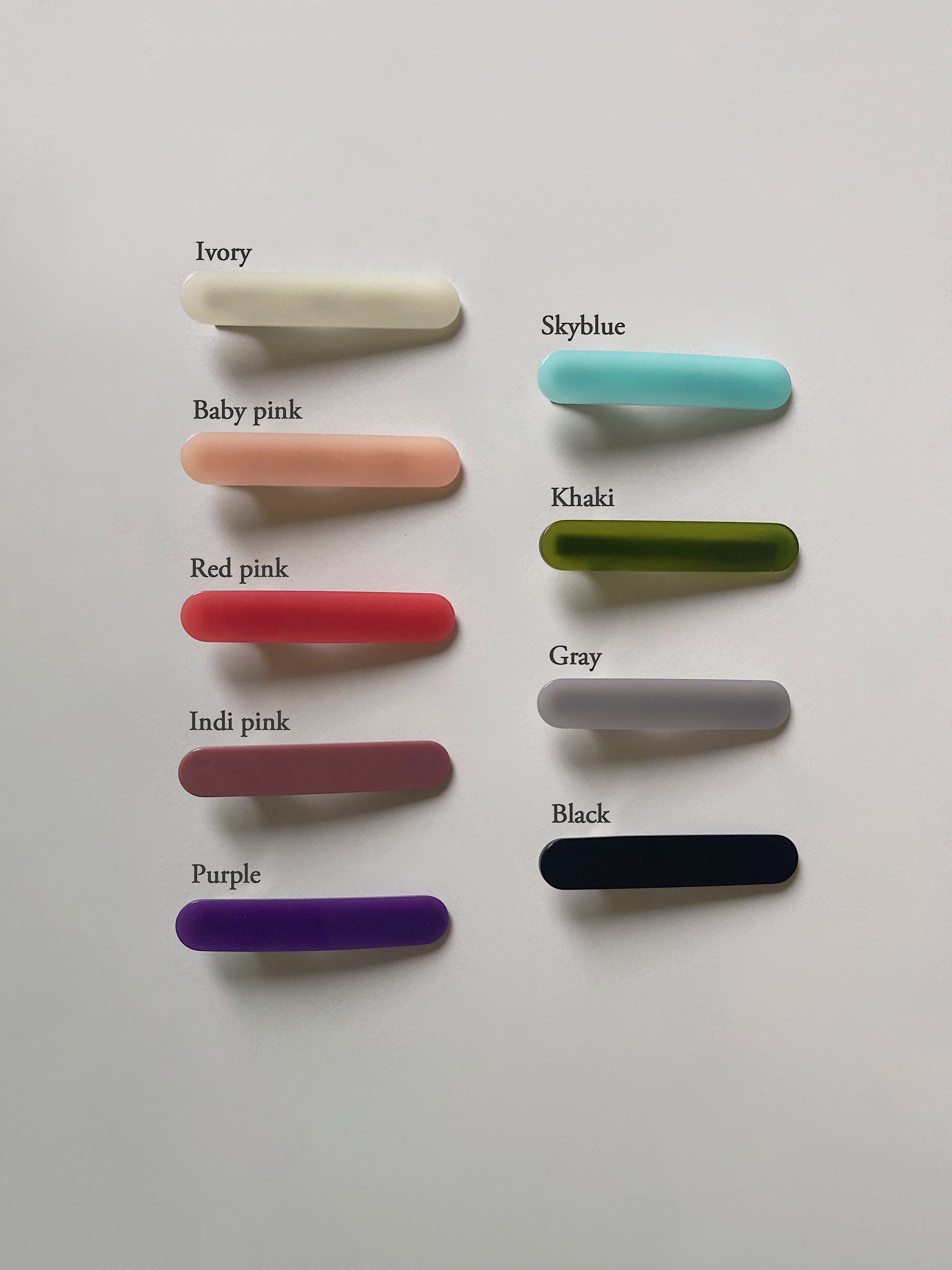 영롱서울 캔디 컬러 앞머리 집게핀 (9color) - 위시버킷