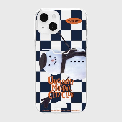 앤커버 CHECKERBOARD SNOWMAN-BLUE(카드수납-젤리) - 위시버킷