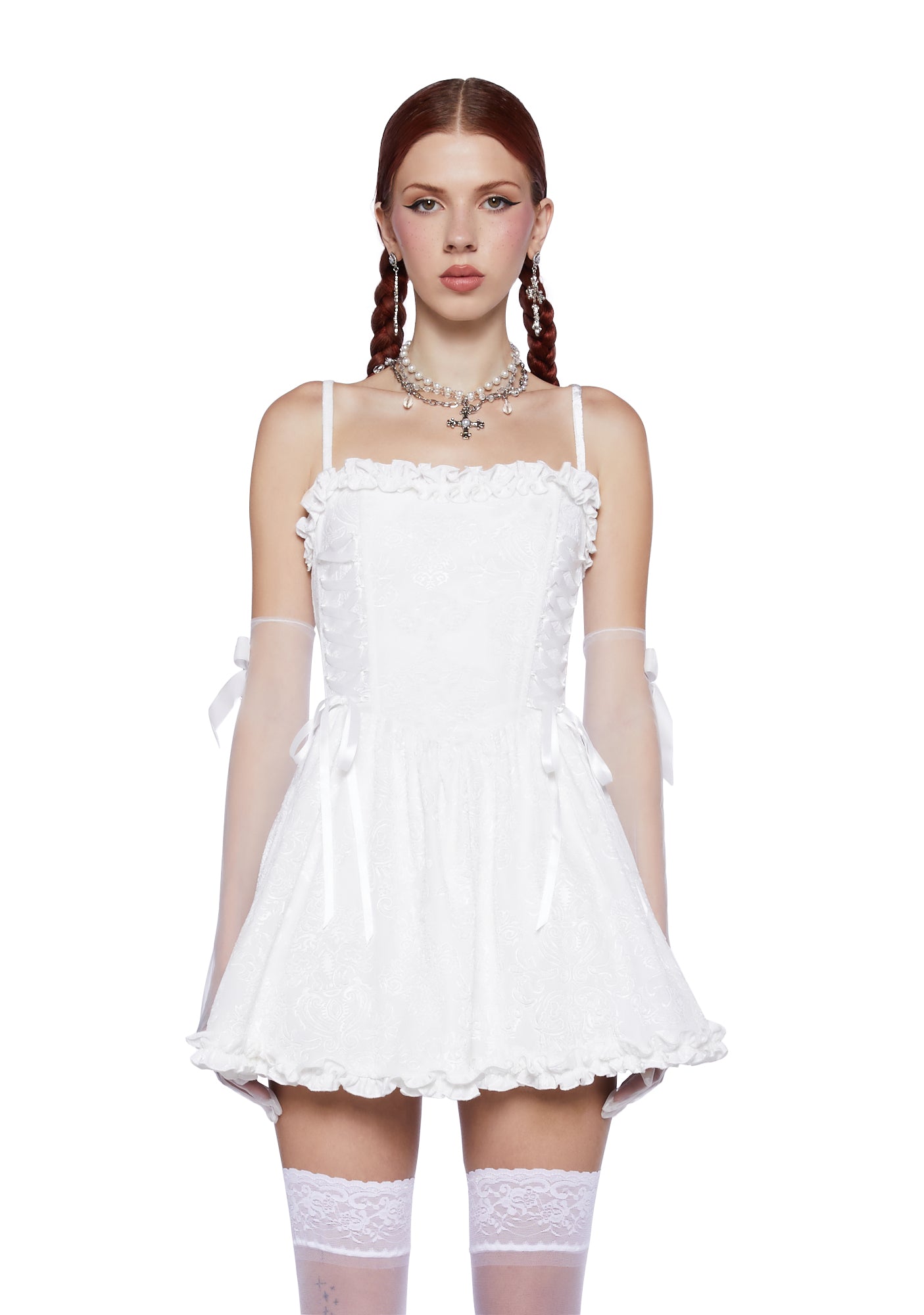 슈가스릴즈 Sweet Icing Corset Dress - White - X-Small - 위시버킷