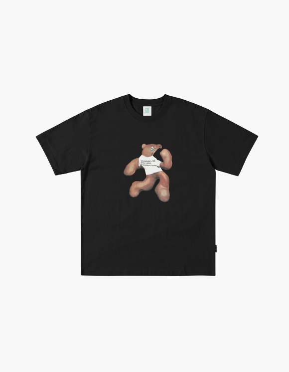 예스아이씨 S**t Bear Tee - Black - 위시버킷
