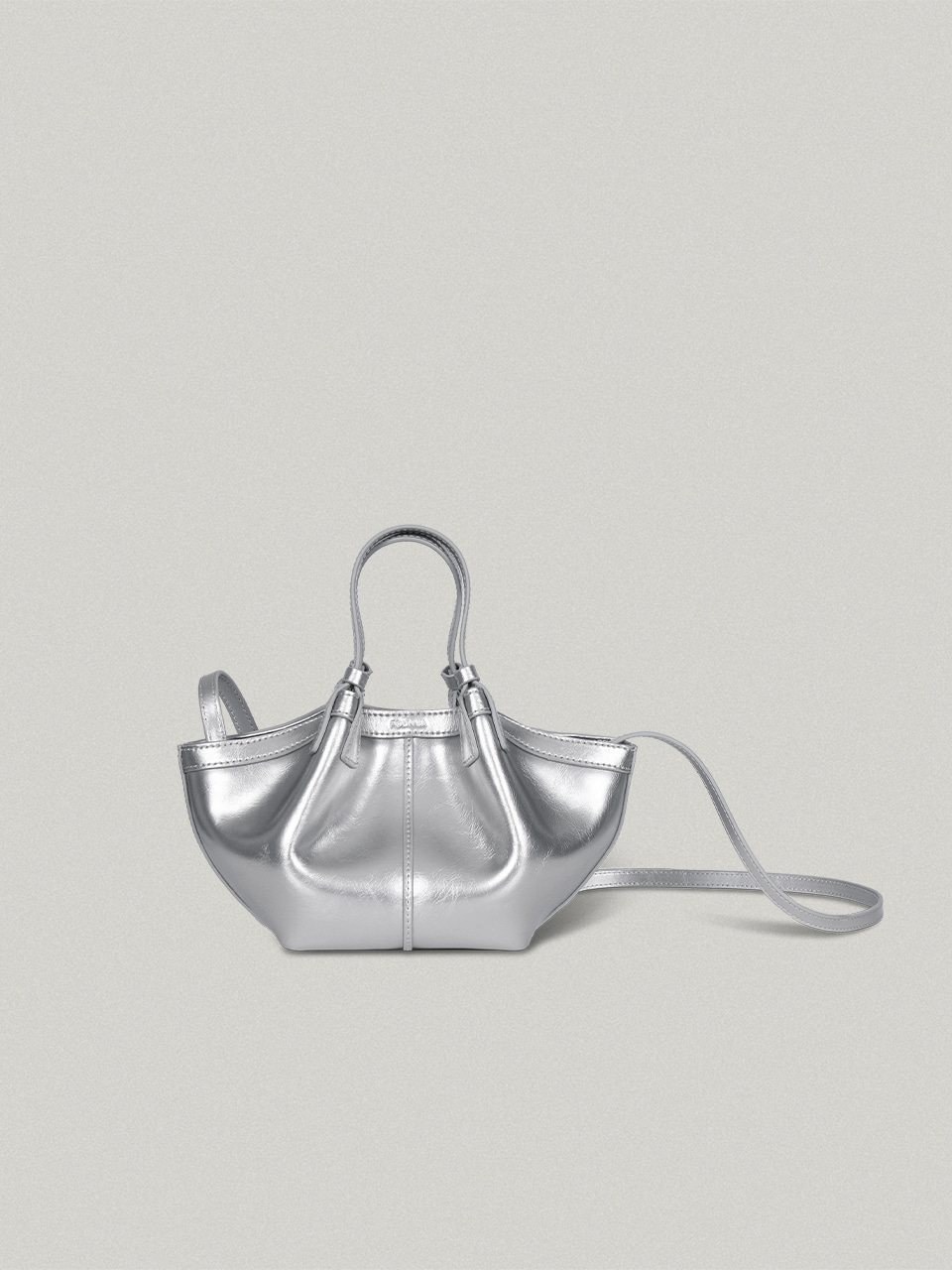폴뉴아 Petit Shell Bag Silver - crinkle쁘띠쉘백 - 위시버킷