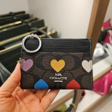 코치 코치 멀티 하트 프린트 시그니처 미니 스키니 아이디 케이스 CP466 - 위시버킷