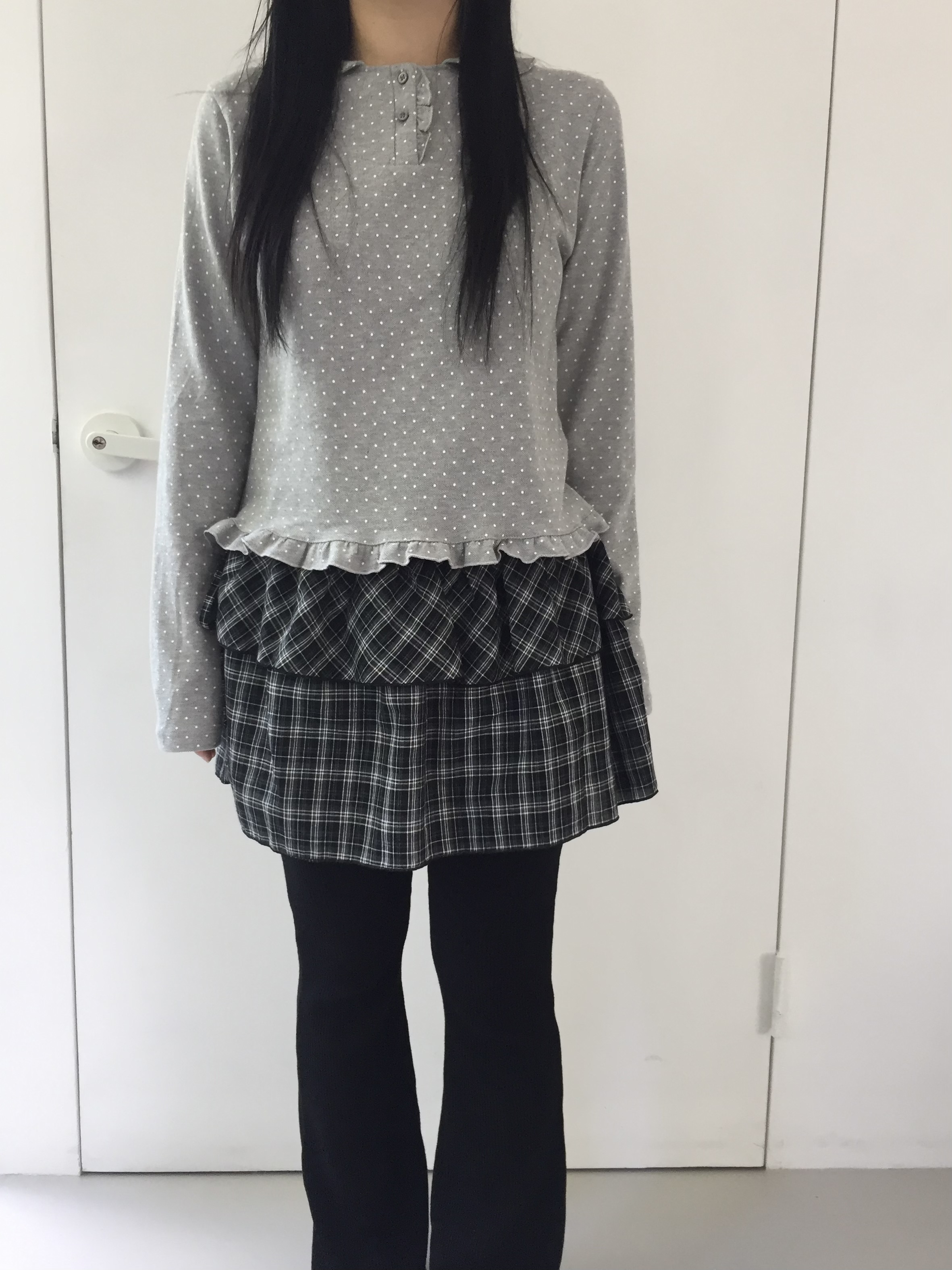 우온 dot collar t-shirt (2c) - 위시버킷