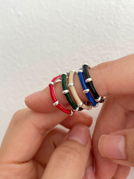 지지 GEEGEE [silver925] dot color layered ring (5color) - 위시버킷