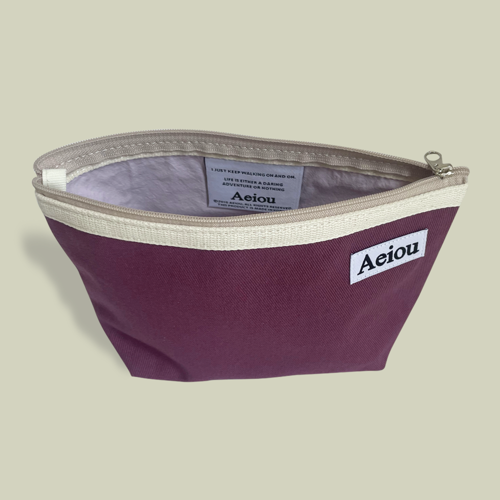 아에이오우 Aeiou Basic Pouch (L size) Red Bean - 위시버킷