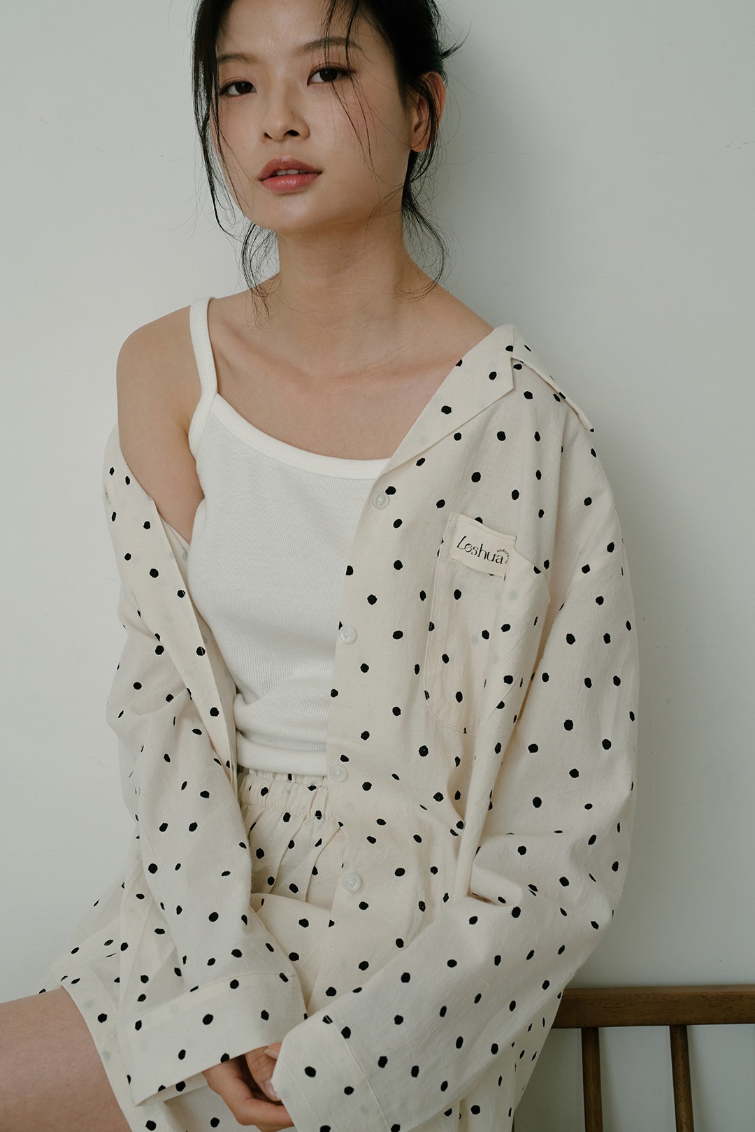 르슈아 Cream Dotted Homewear(Couple) - 위시버킷
