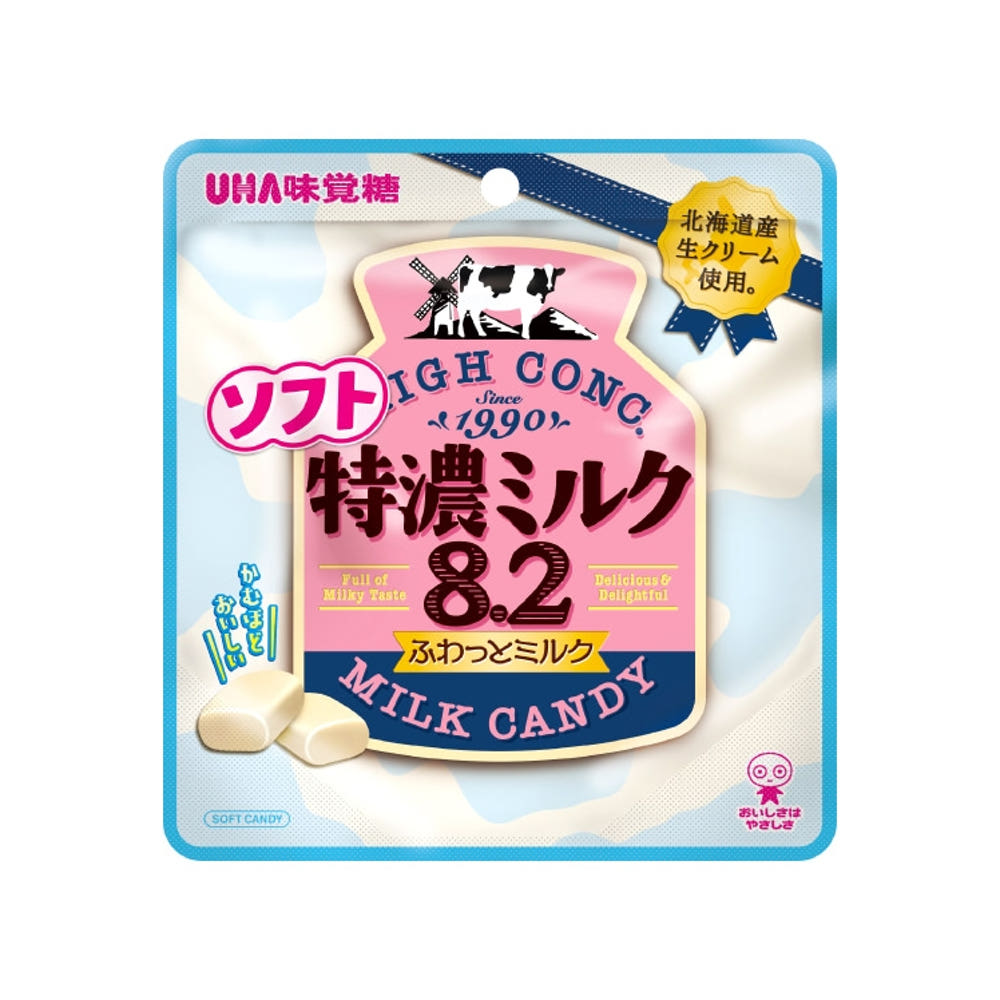 UHA미카쿠토 기간한정 - UHA 미각당 [특농 밀크 8.2 - 소프트 캔디 52g] /일본 사탕 - 위시버킷