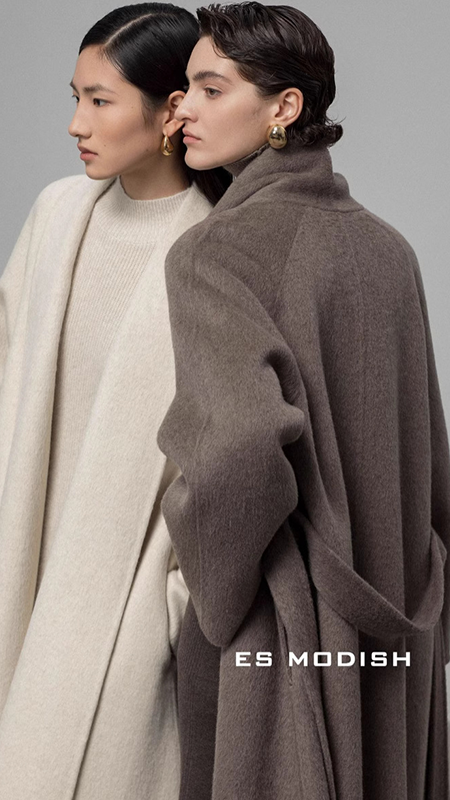 드레시아 ES MODISH 프리미엄 핸드메이드 메리노 울 양면 가운코트 - 위시버킷