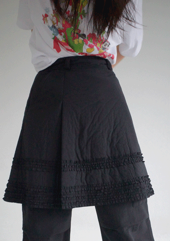 에프터먼데이 padding frill pintuck skirt (2c) - 위시버킷