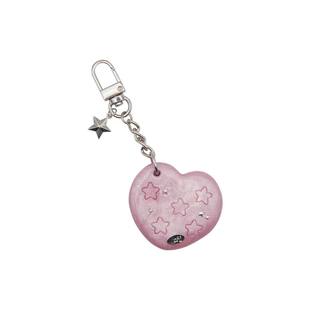 엔프프 heart star mirror key ring-pink pearl - 위시버킷