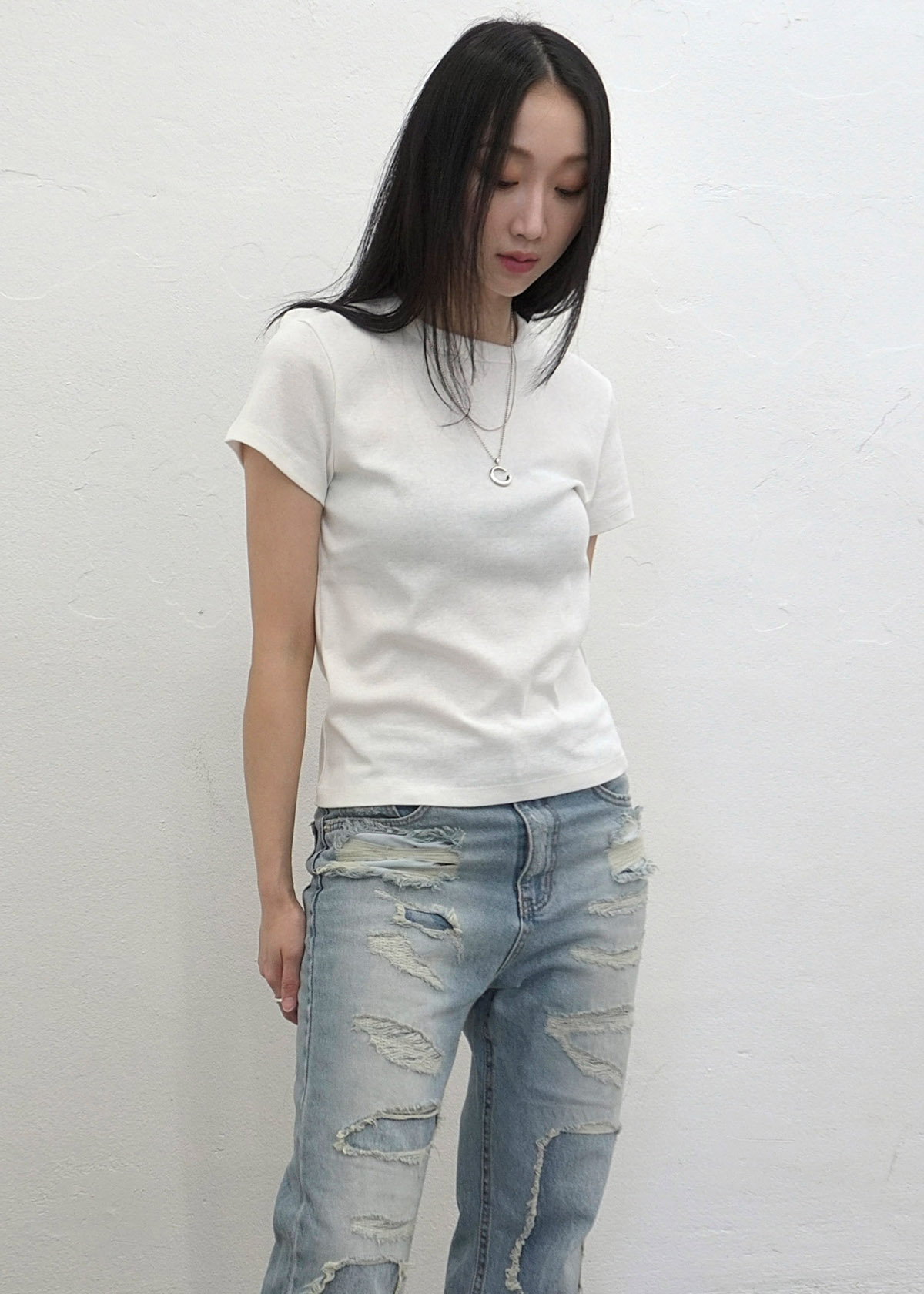 랩트 RAPT Basic Half Round Tee (5Color) - 위시버킷