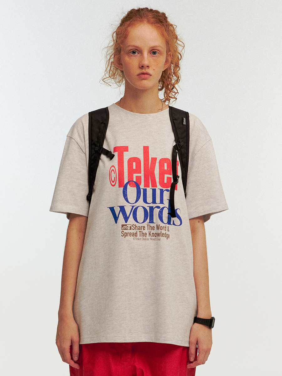 테켓 Our Words Tee Melange Gray - 위시버킷